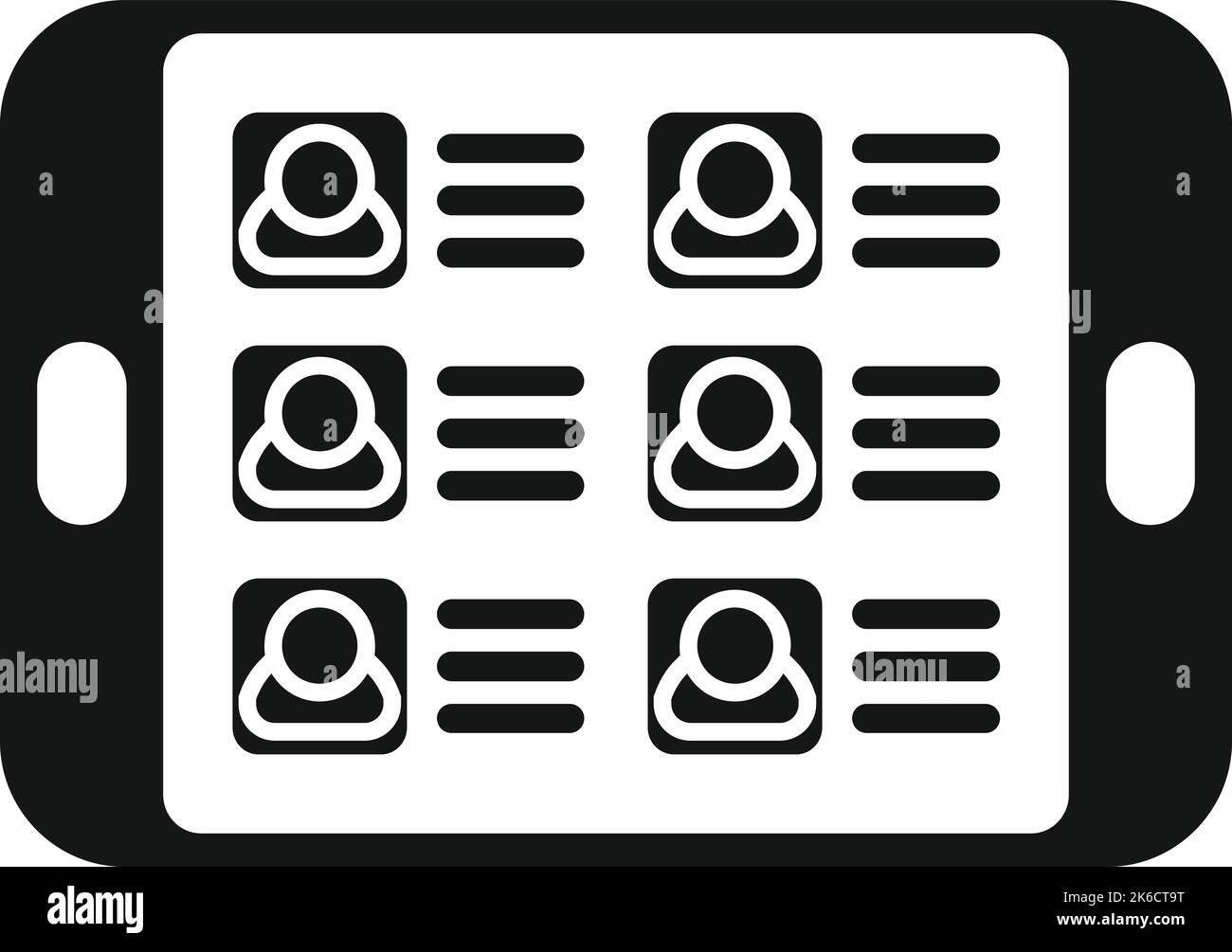 Tablet database icon simple vector. Platform access. Custom marketing Stock Vector Image & Art ...