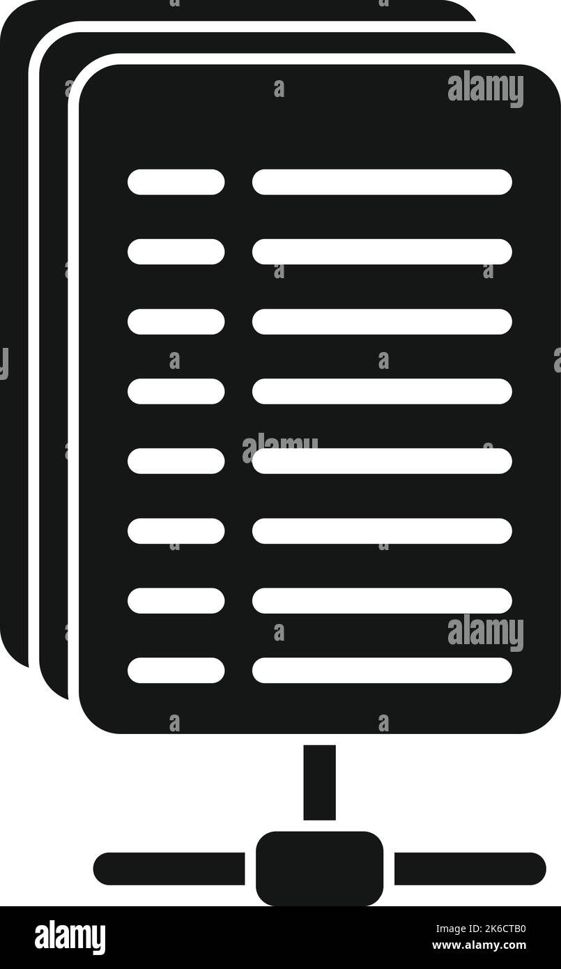 Database Sheet Icon Simple Vector Crm Data Software Platform Stock Vector Image And Art Alamy