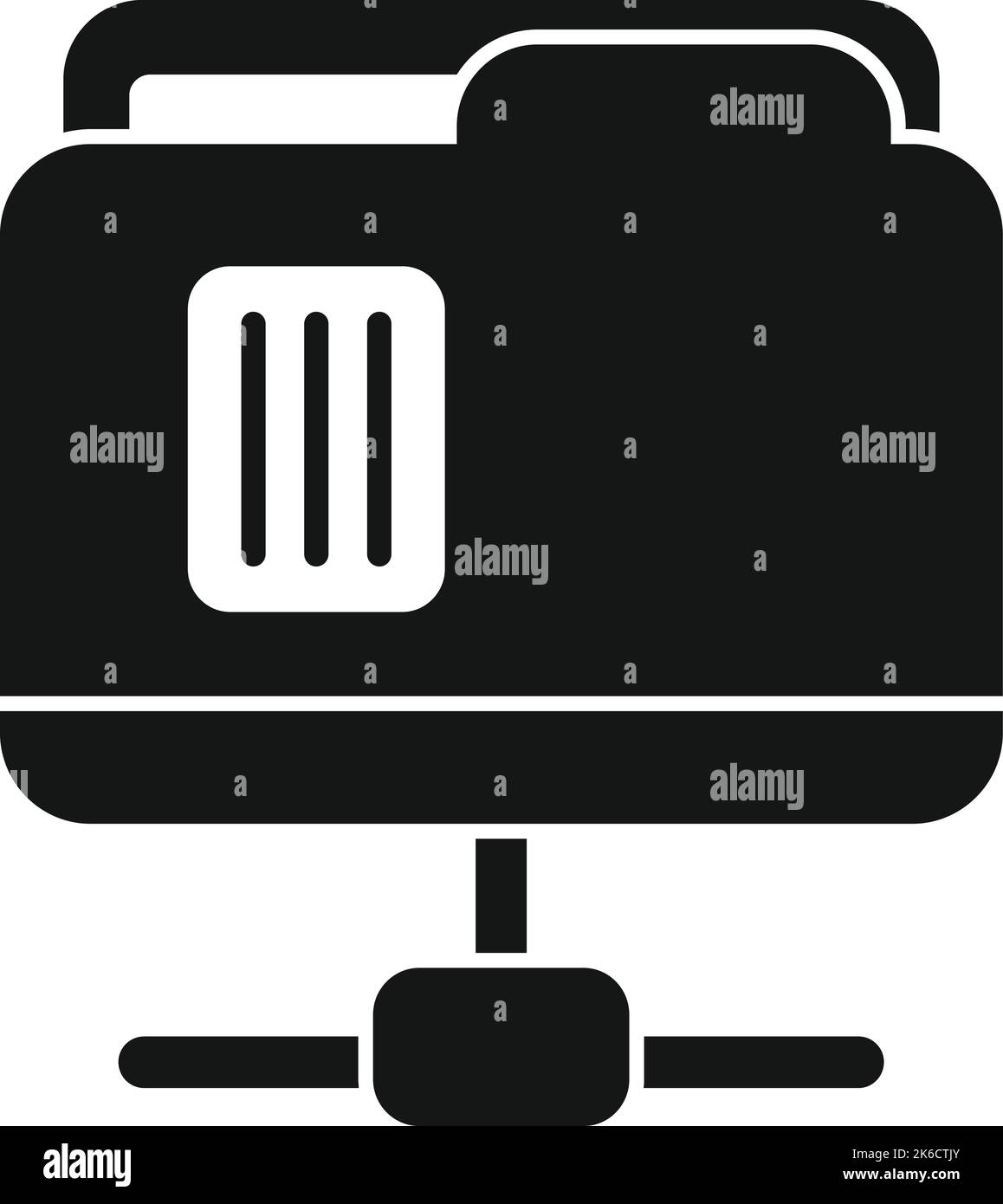 Folder system icon simple vector. Crm data. Strategy account Stock ...