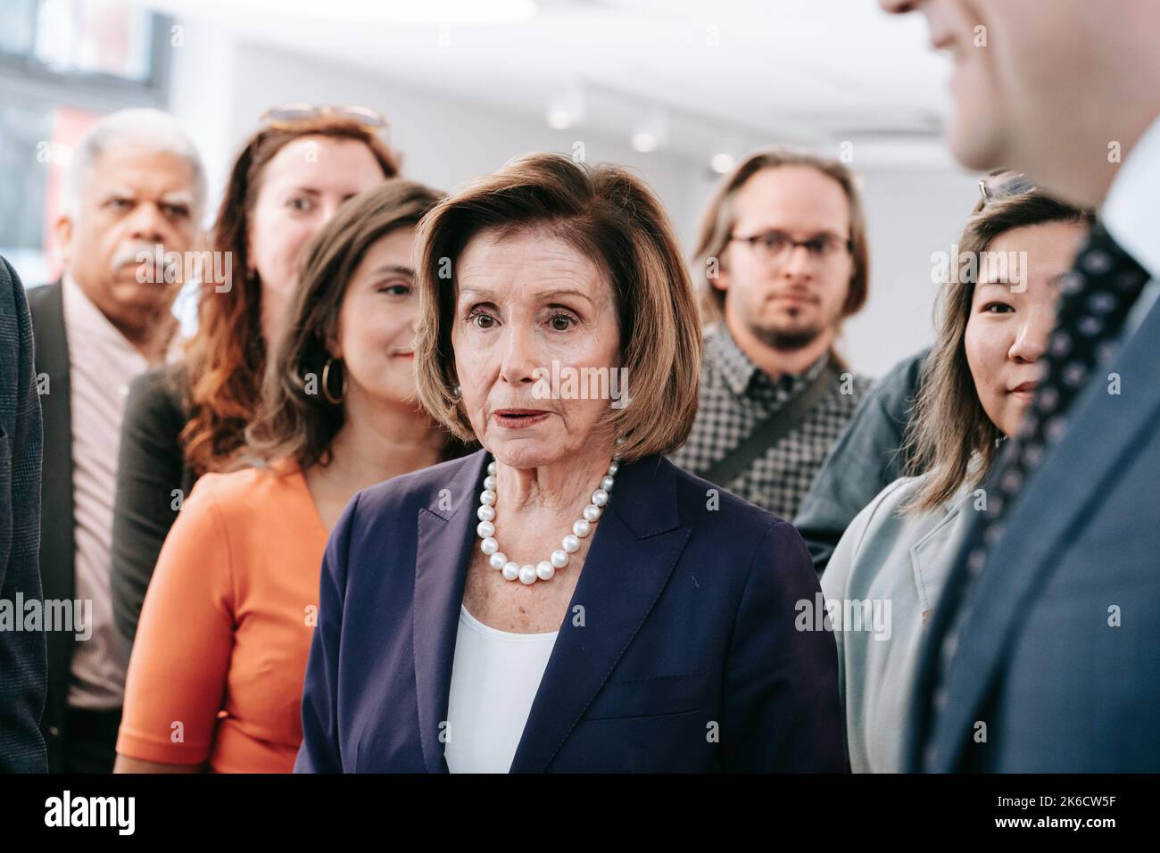 Speaker Pelosi and Congresswoman Meng arrive to the newly renovated ...