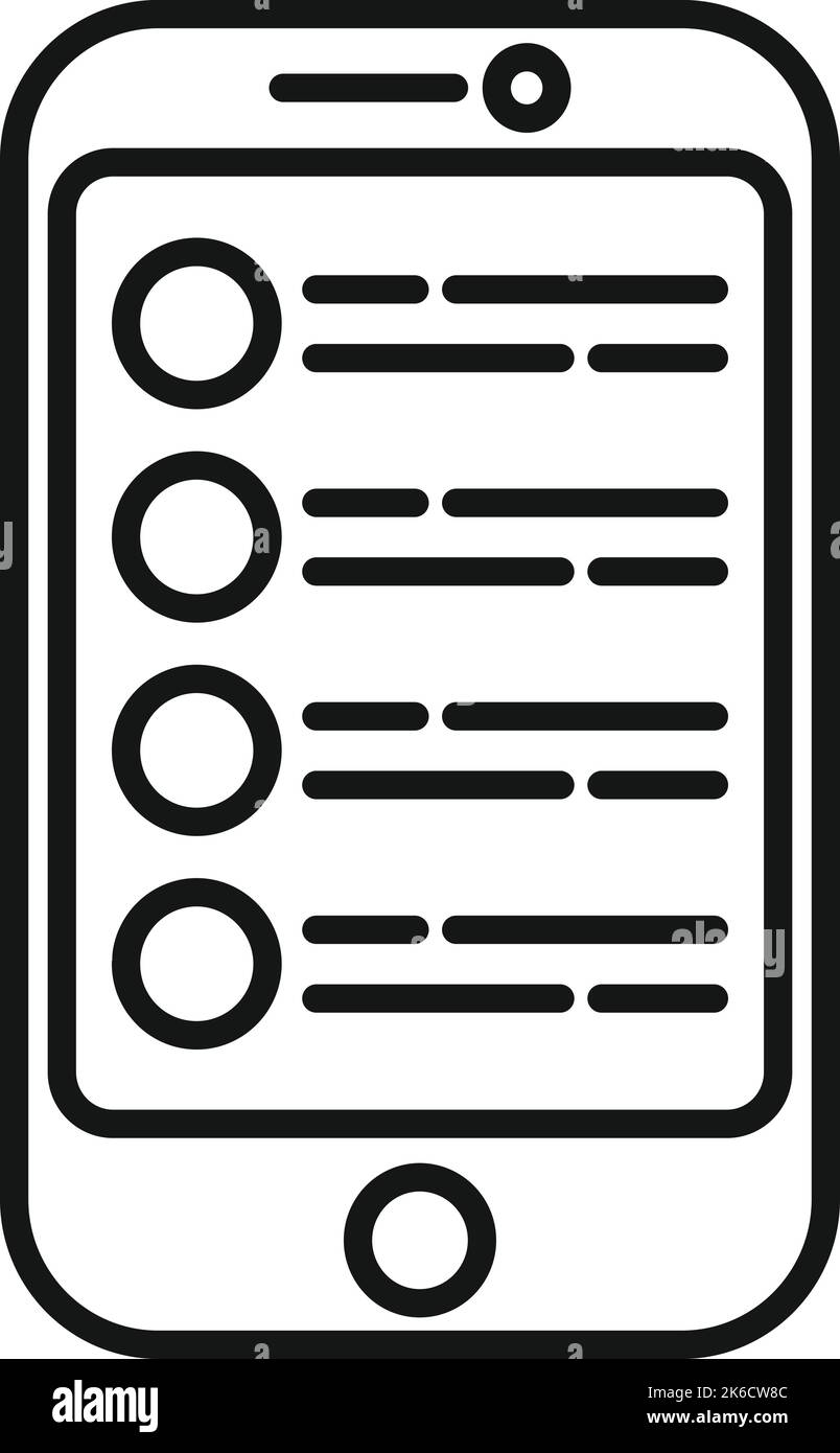 Smartphone database icon outline vector. Customer data. System client ...