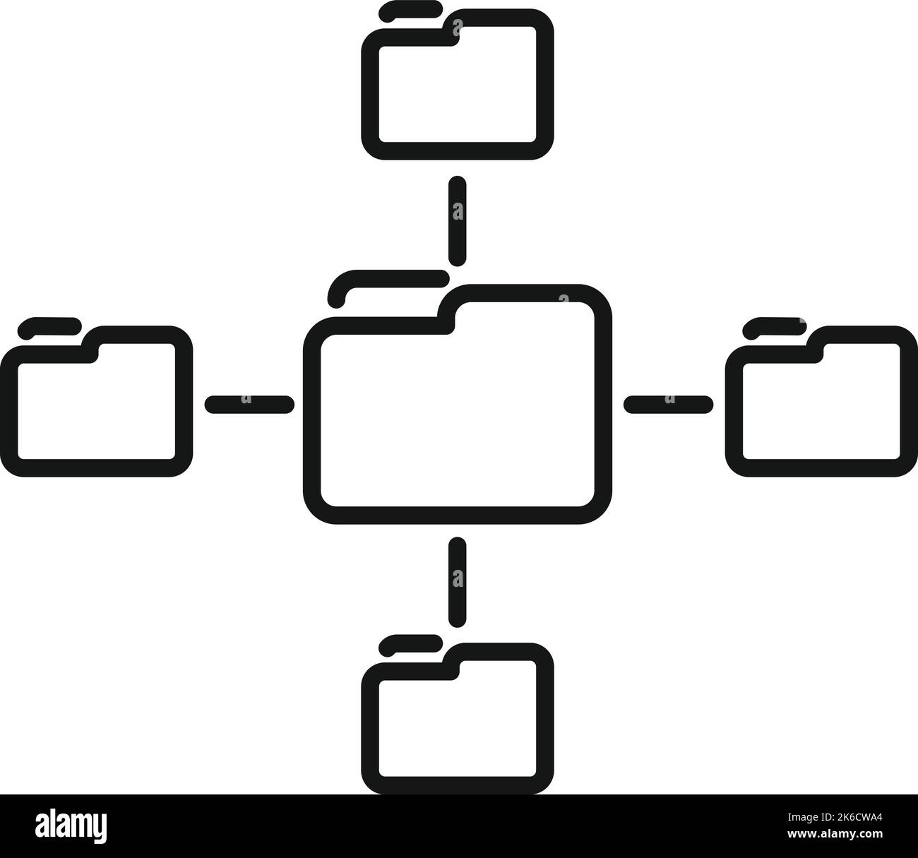 Folder database icon outline vector. Customer data. Client software Stock Vector Image & Art - Alamy