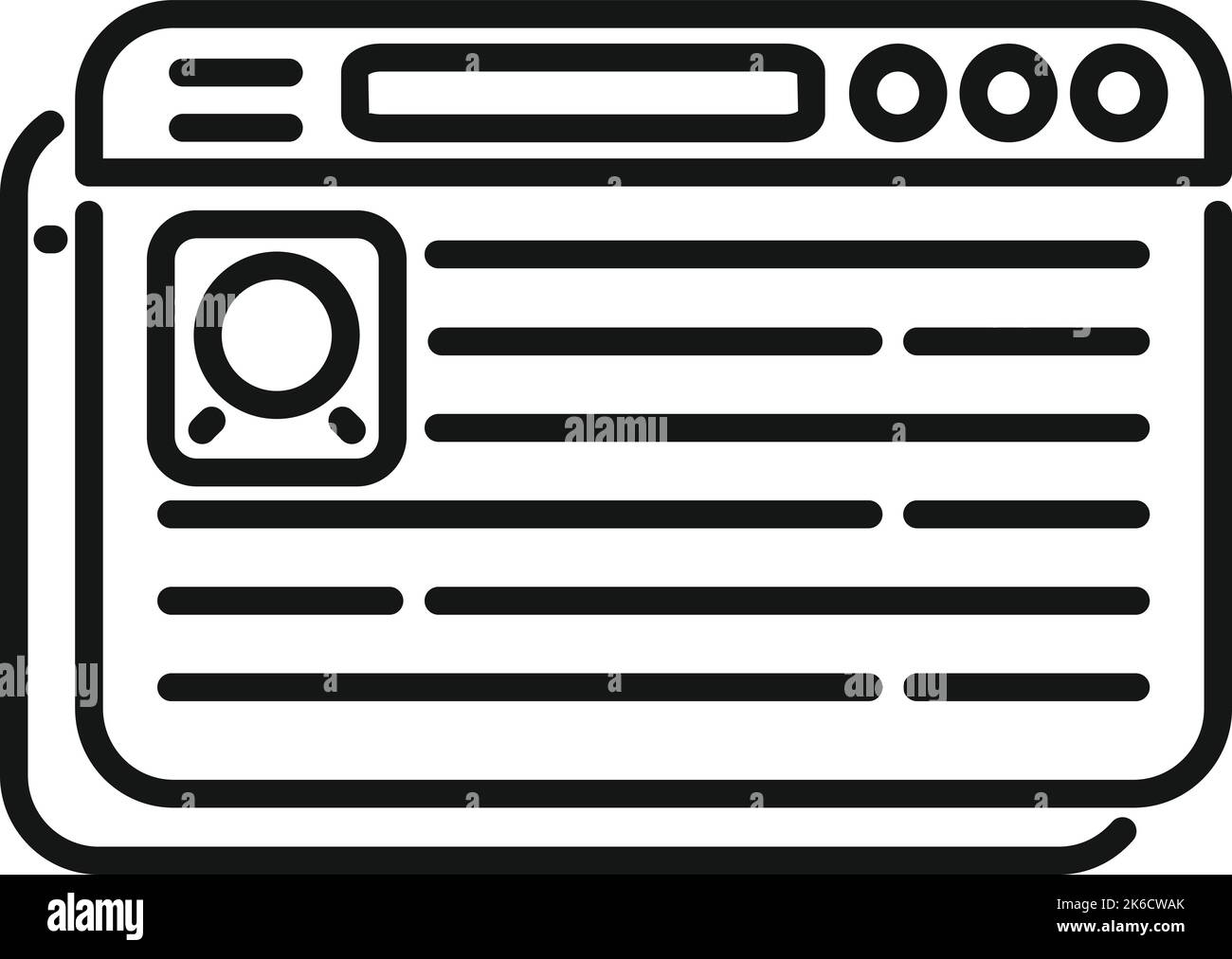 Web page icon outline vector. Platform system. Client consumer Stock Vector Image & Art - Alamy