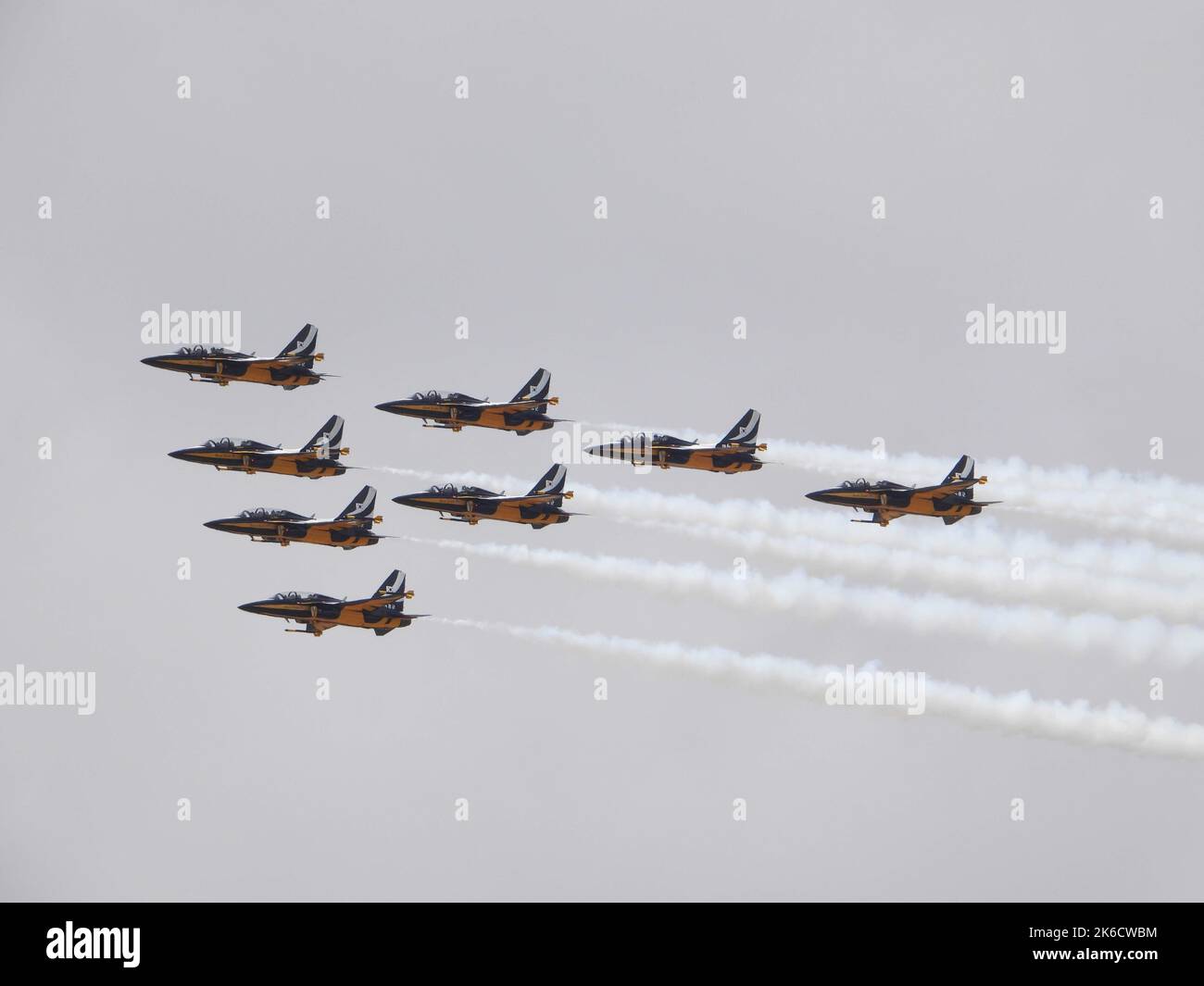 A scenic view of the Korean Aerobatic Team Black Eagles at Southport ...