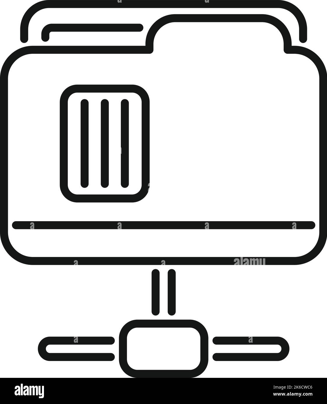 Folder System Icon Outline Vector Crm Data Strategy Account Stock Vector Image And Art Alamy