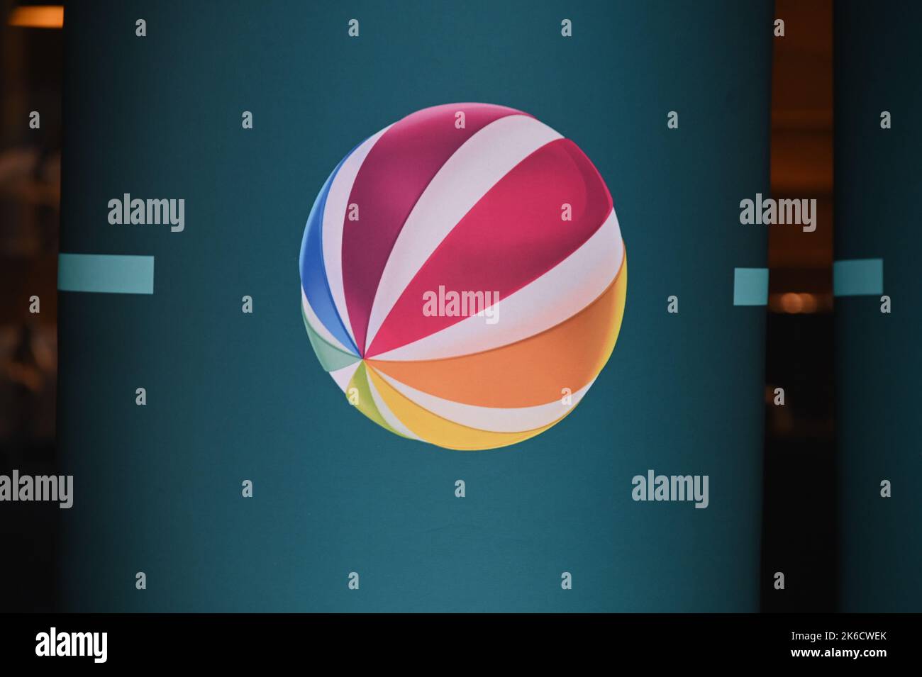 Cologne, Germany. 09th Oct, 2022. The logo of the SAT.1 channel, a ...