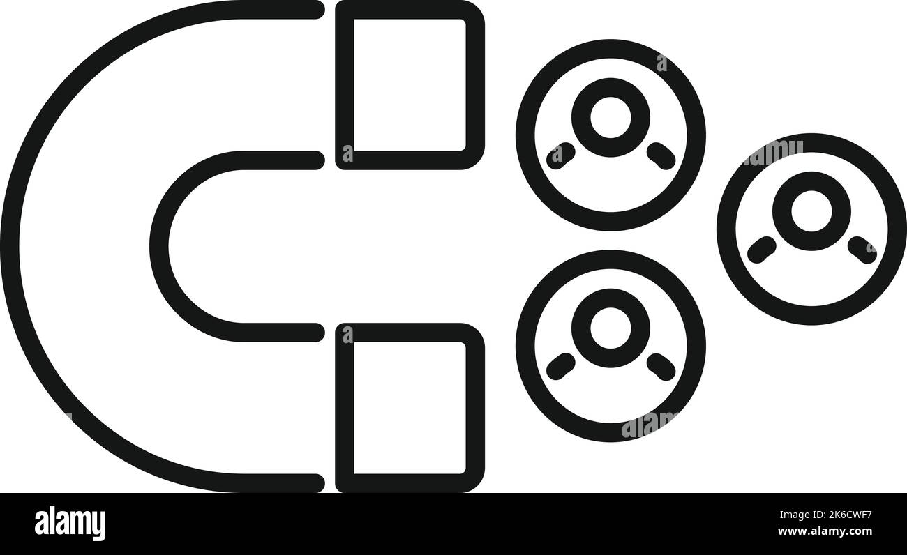 Magnet database icon outline vector. Software platform. Client access Stock Vector Image & Art ...