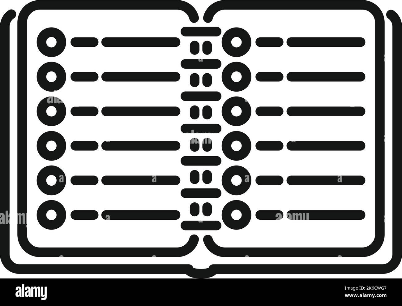 Open book icon outline vector. System accounting. Client software Stock ...