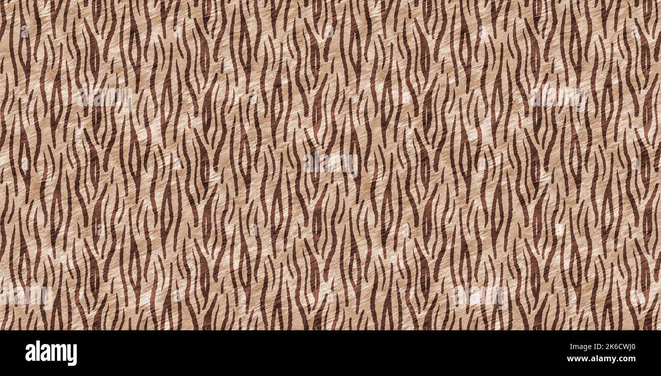 Cute safari wild tiger fur print animal border for babies room decor ...