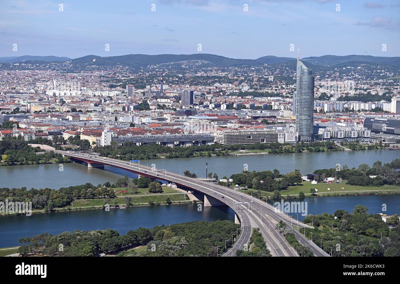 Vienna cityscape view from the Danube tower Austria Stock Photo - Alamy
