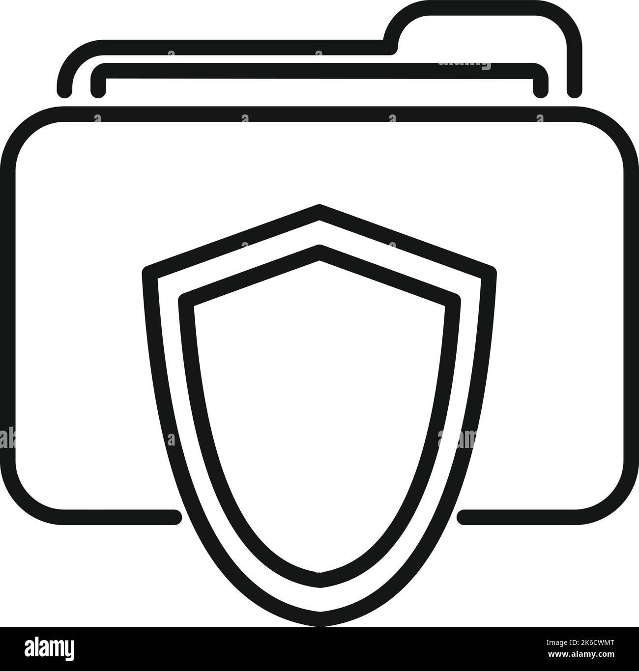 Secured Database Icon Outline Vector Platform System Client Marketing Stock Vector Image And Art