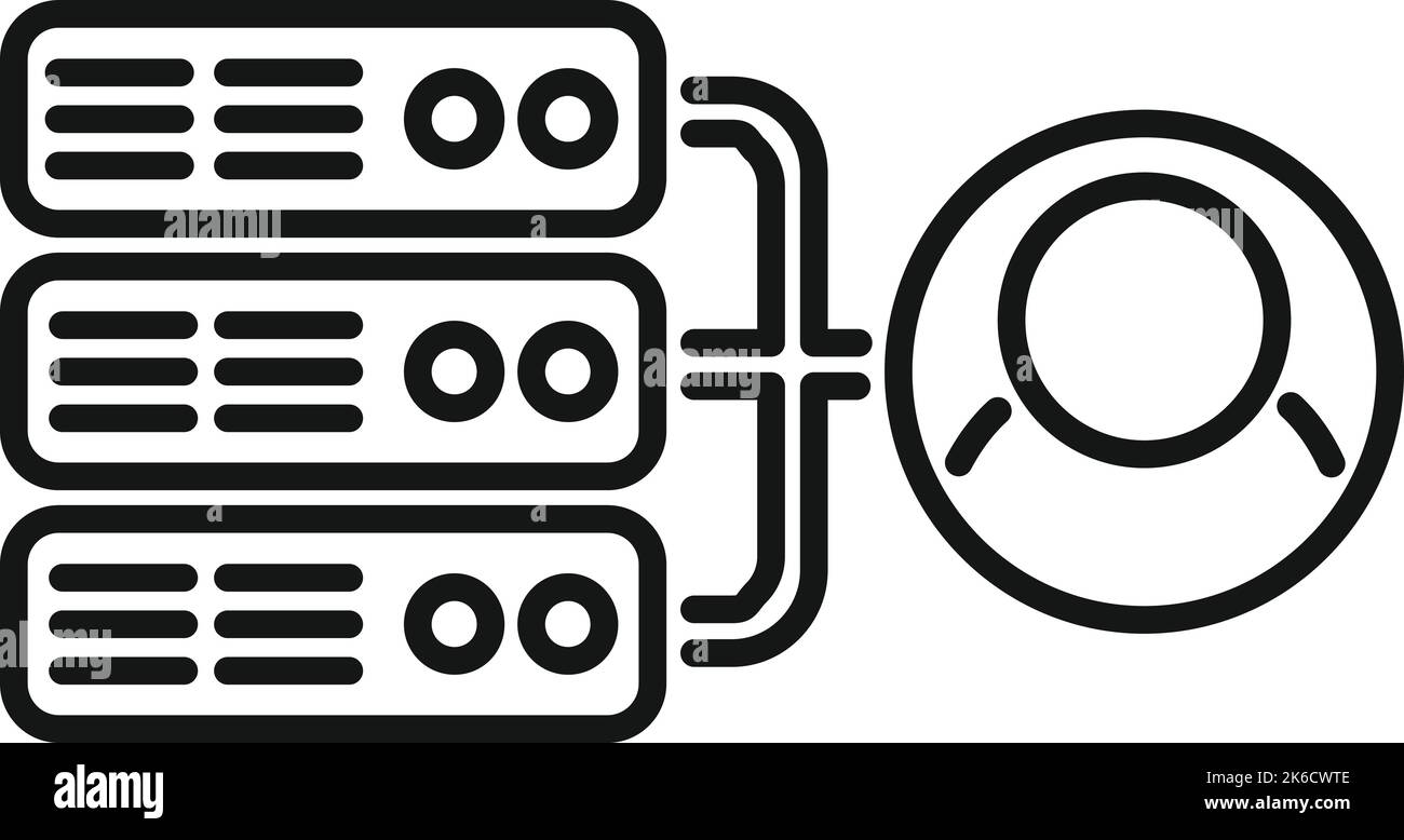 Server client icon outline vector. Platform system. Account strategy Stock Vector Image & Art ...