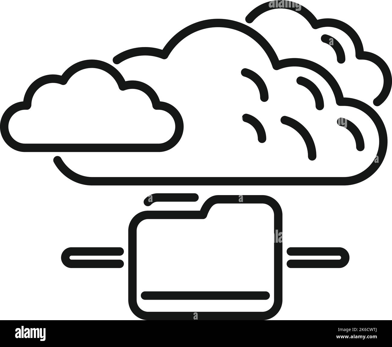 Database cloud icon outline vector. Platform system. Client access Stock Vector Image & Art - Alamy