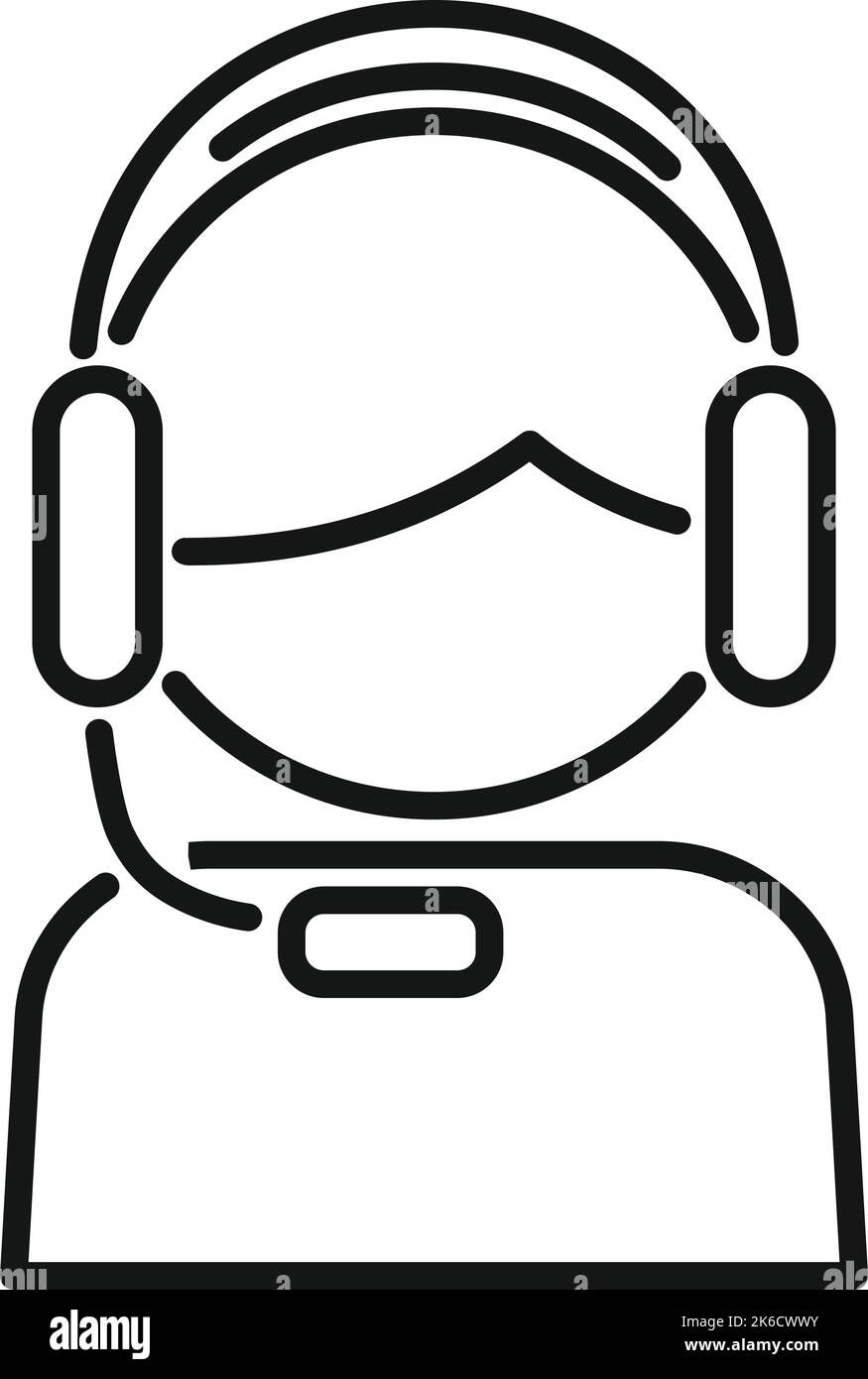 Call center customer icon outline vector. Platform system. Consumer ...
