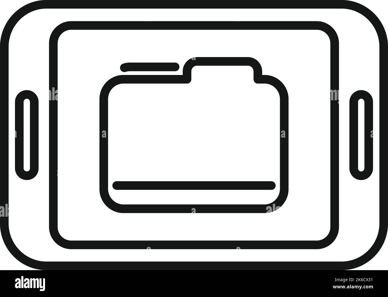 Tablet database icon outline vector. Platform system. Account consumer Stock Vector Image & Art ...