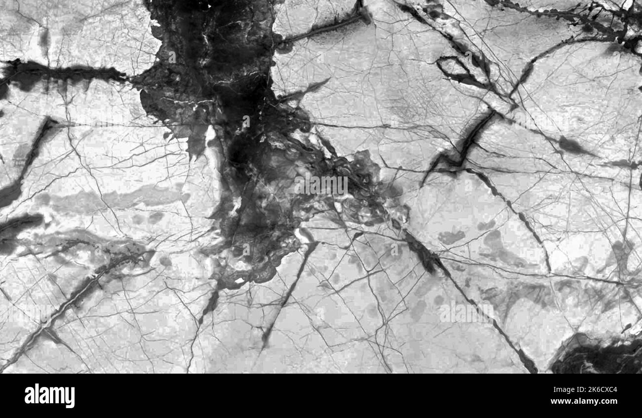 A grey marble with black broken effects Stock Photo - Alamy