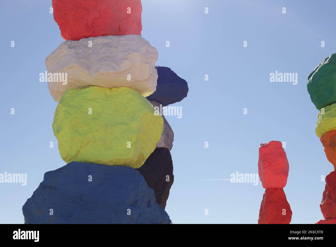 The Seven Magic Mountains art installation in Las Vegas Stock Photo - Alamy