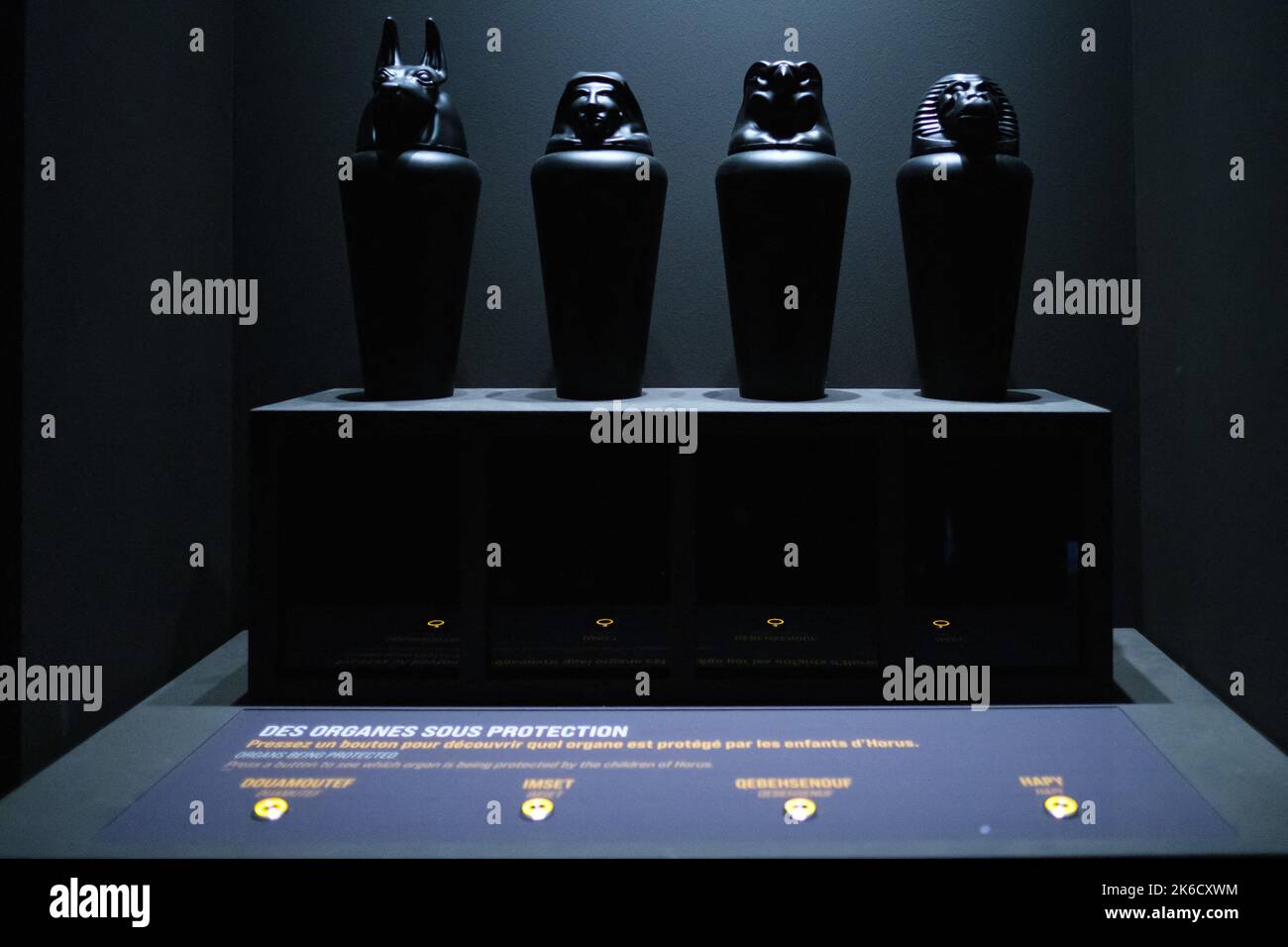 Egyptian organ protection urns. The exhibition "Mummies - preserved ...
