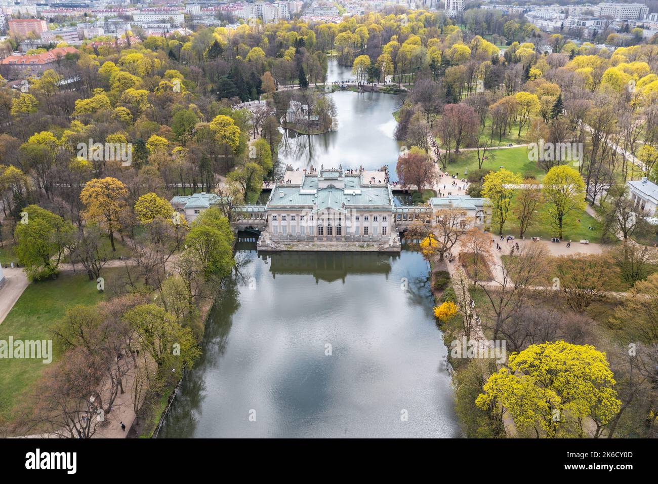 Palace on the Isle in Lazienkowski Park also called Lazienki Park ...