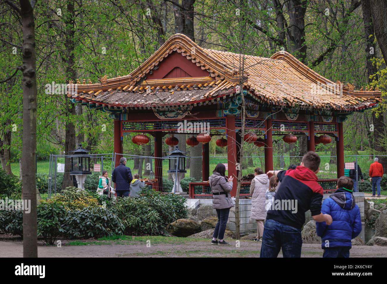 Chinese garden in Lazienkowski Park also called Lazienki Park - Royal ...
