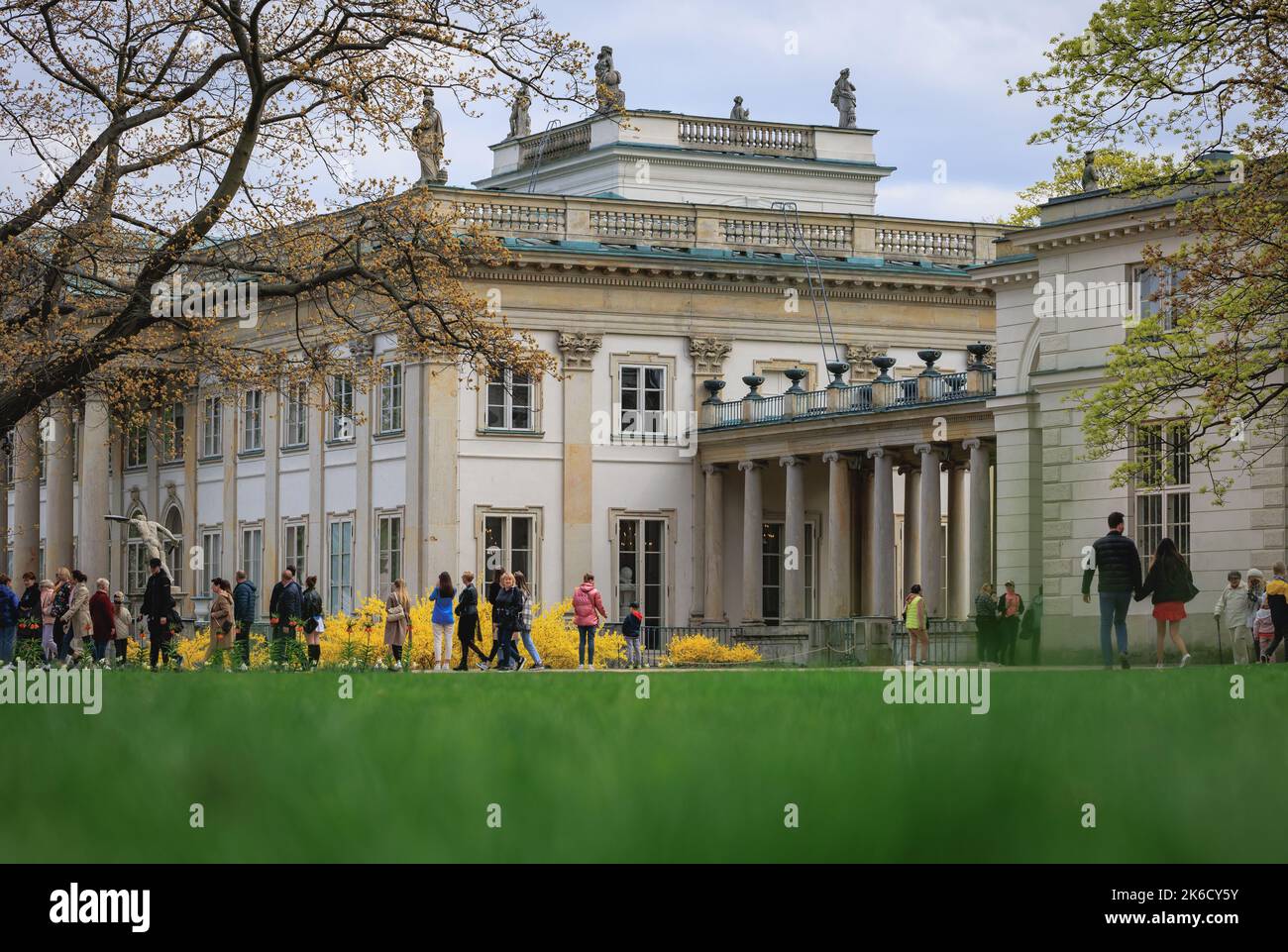 Palace on the Isle in Lazienkowski Park also called Lazienki Park ...