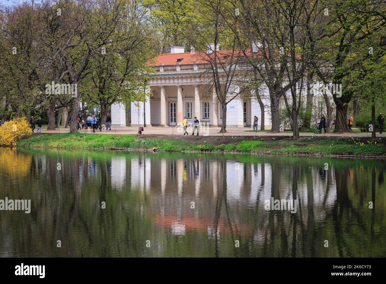 Old Guardhouse building in Lazienkowski Park also called Lazienki Park ...