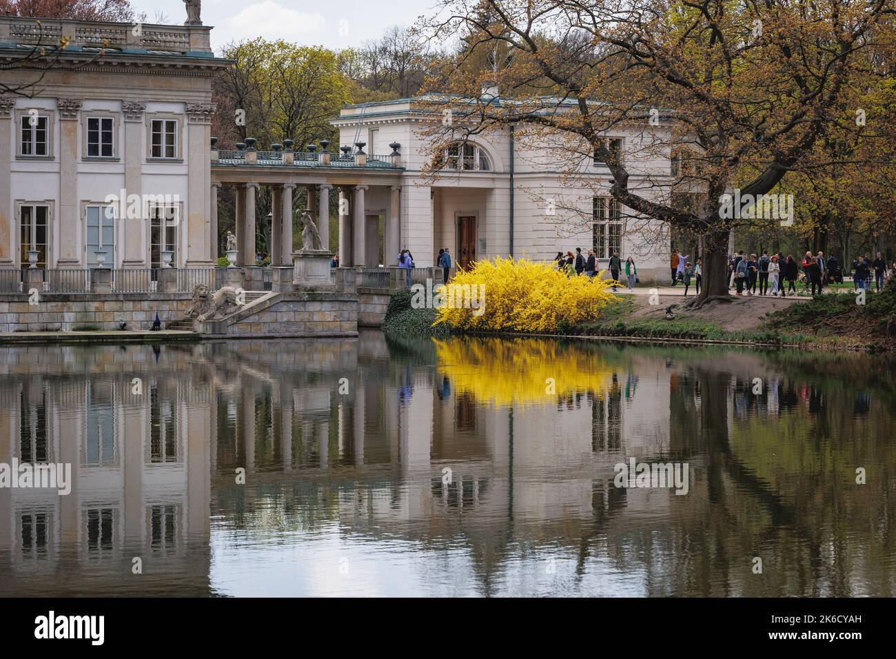 Palace on the Isle in Lazienkowski Park also called Lazienki Park ...