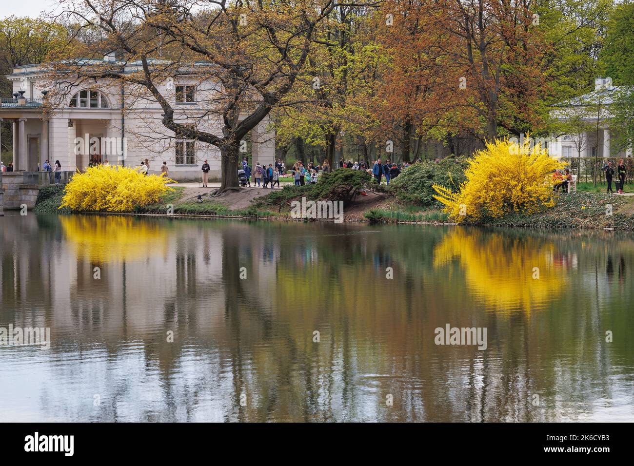 Palace on the Isle in Lazienkowski Park also called Lazienki Park ...