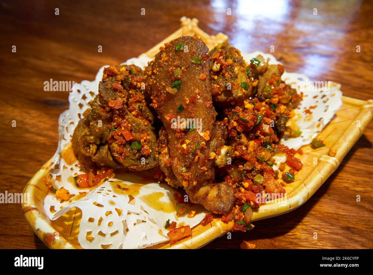 A delicious Guilin dish, crispy fried pork knuckle Stock Photo - Alamy