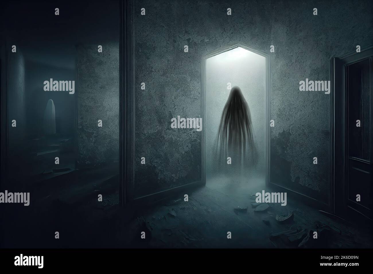 Spooky night house interior hi-res stock photography and images - Alamy
