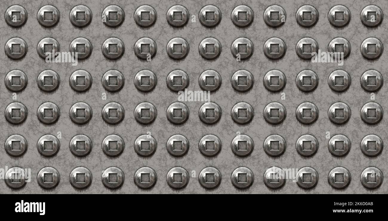 Seamless steel metal plate with rivets background texture. Tileable ...