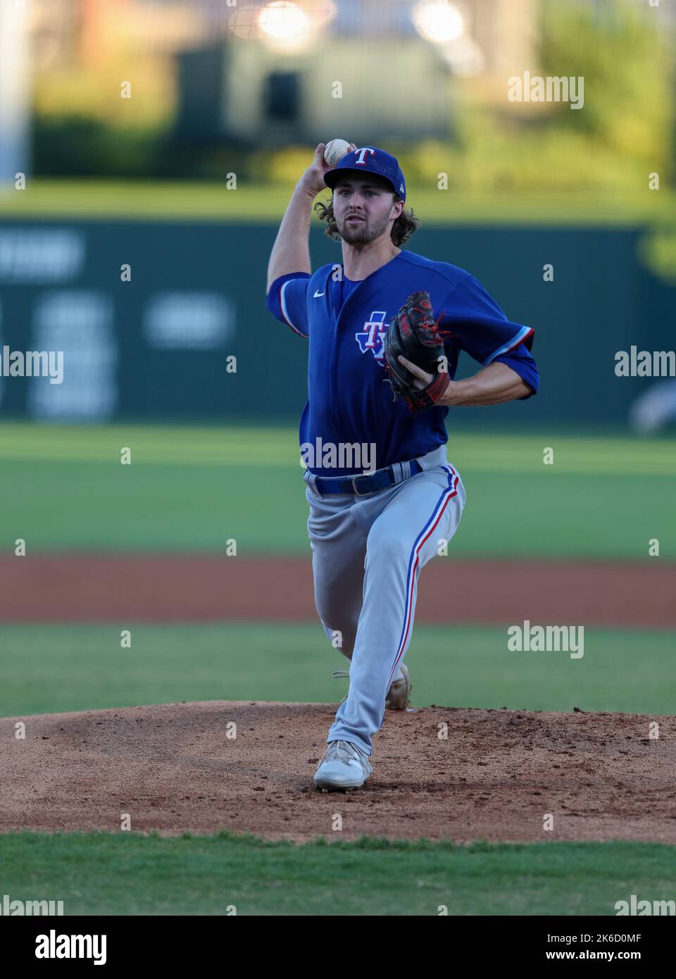 October 12, 2022: Wyatt Sparks #75 Rangers pitcher works from the mound ...