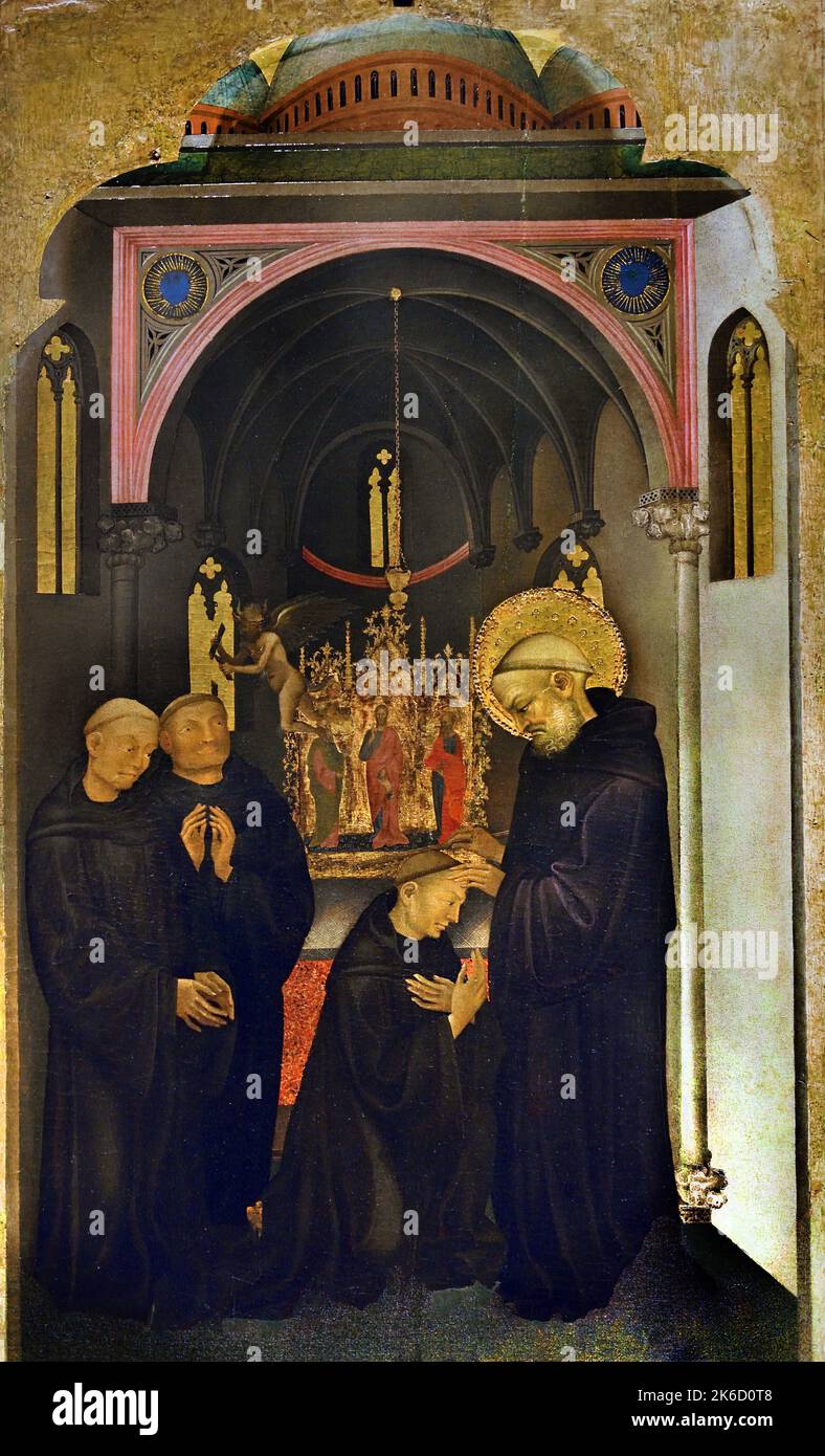 St Benedict Raising a Young Monk, Niccolò di Pietro, (Venice documented ...