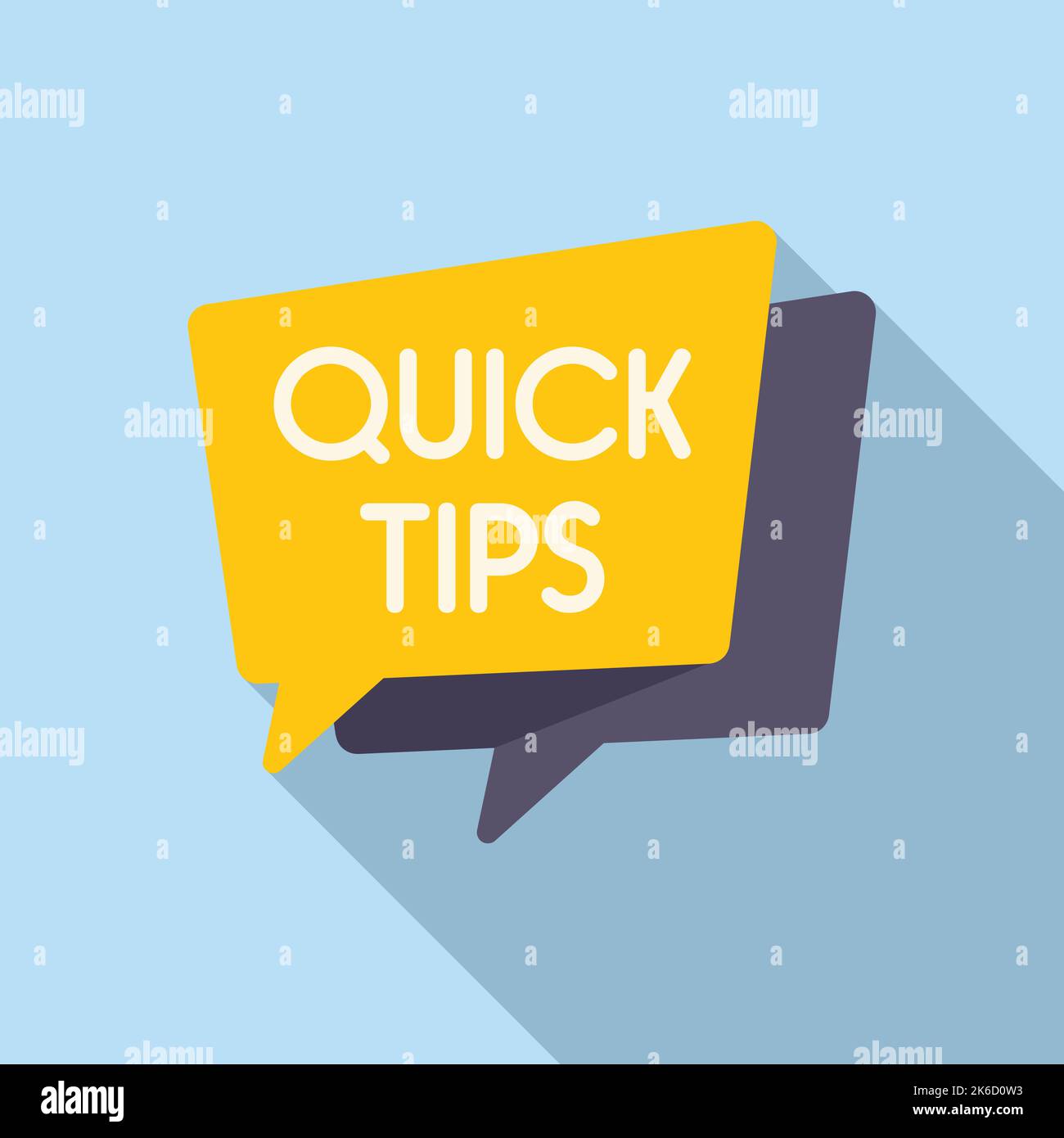 Quick tip icon flat vector. Idea trick. Text help Stock Vector Image ...