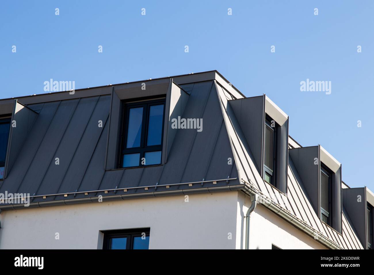 Modern residential house with beautiful metal stream Stock Photo - Alamy