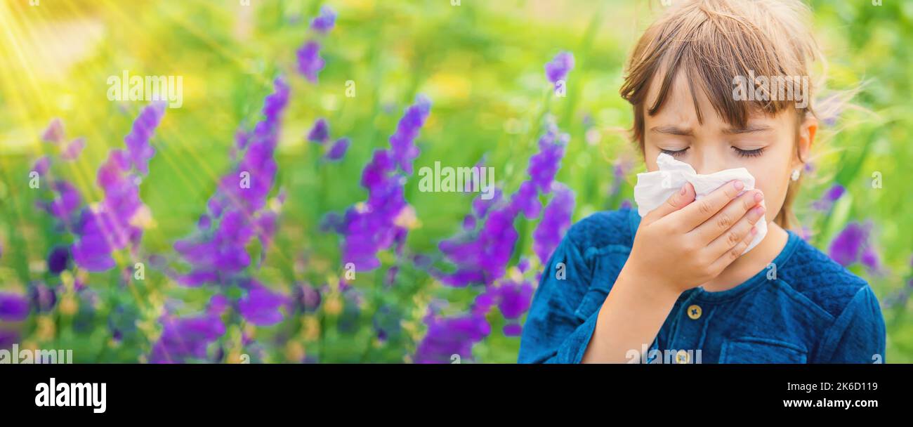 Seasonal allergy in a child. Coryza. Selective focus Stock Photo - Alamy