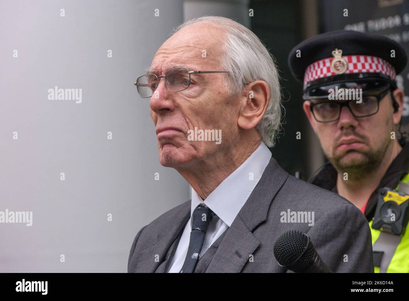 London, UK. 13 Oct 2022. An actor plays the World Bank president ...