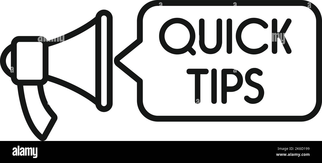 Quick tips icon Black and White Stock Photos & Images - Alamy