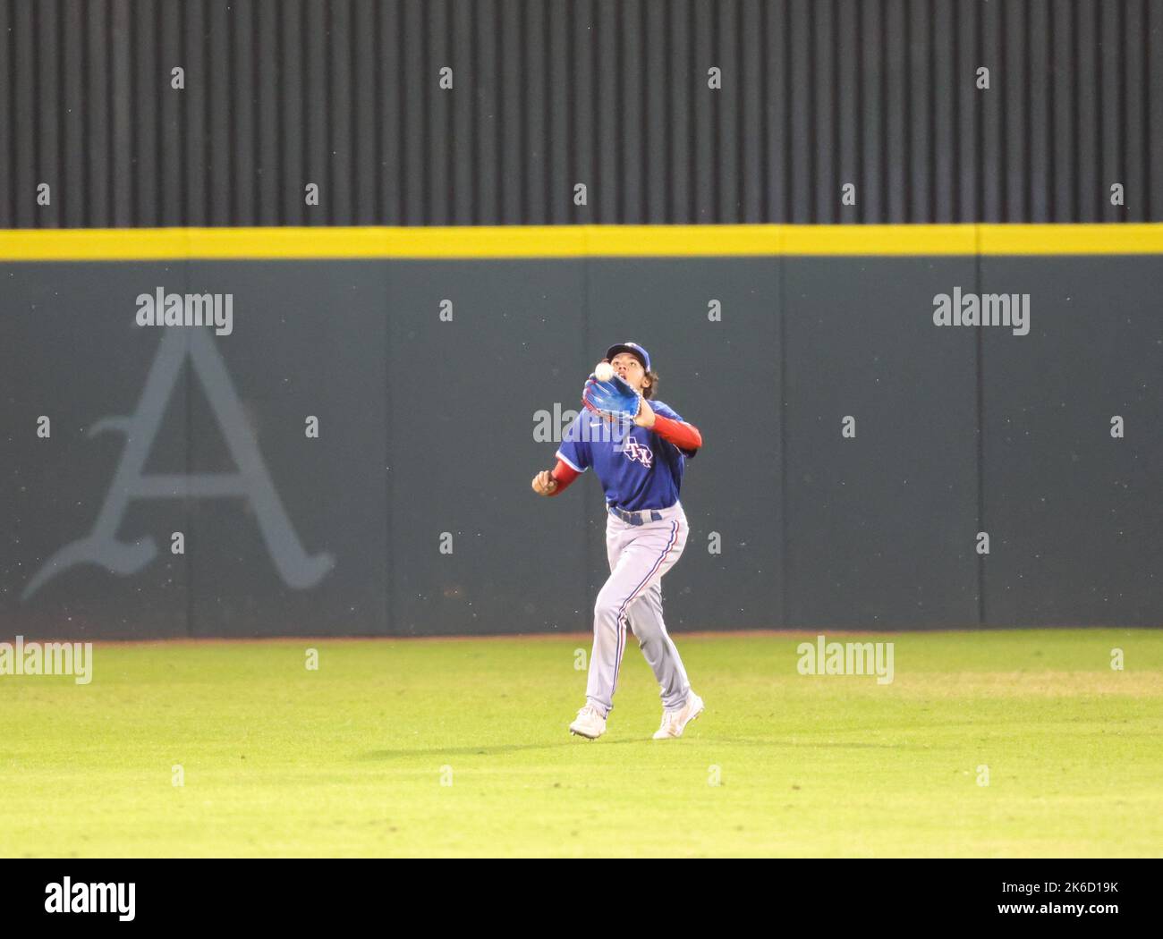 October 12, 2022: Rangers centerfield Anthony Gutierrez #32 comes in ...