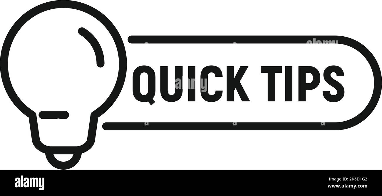 Bulb tip icon outline vector. Advice idea. Sticker solution Stock ...