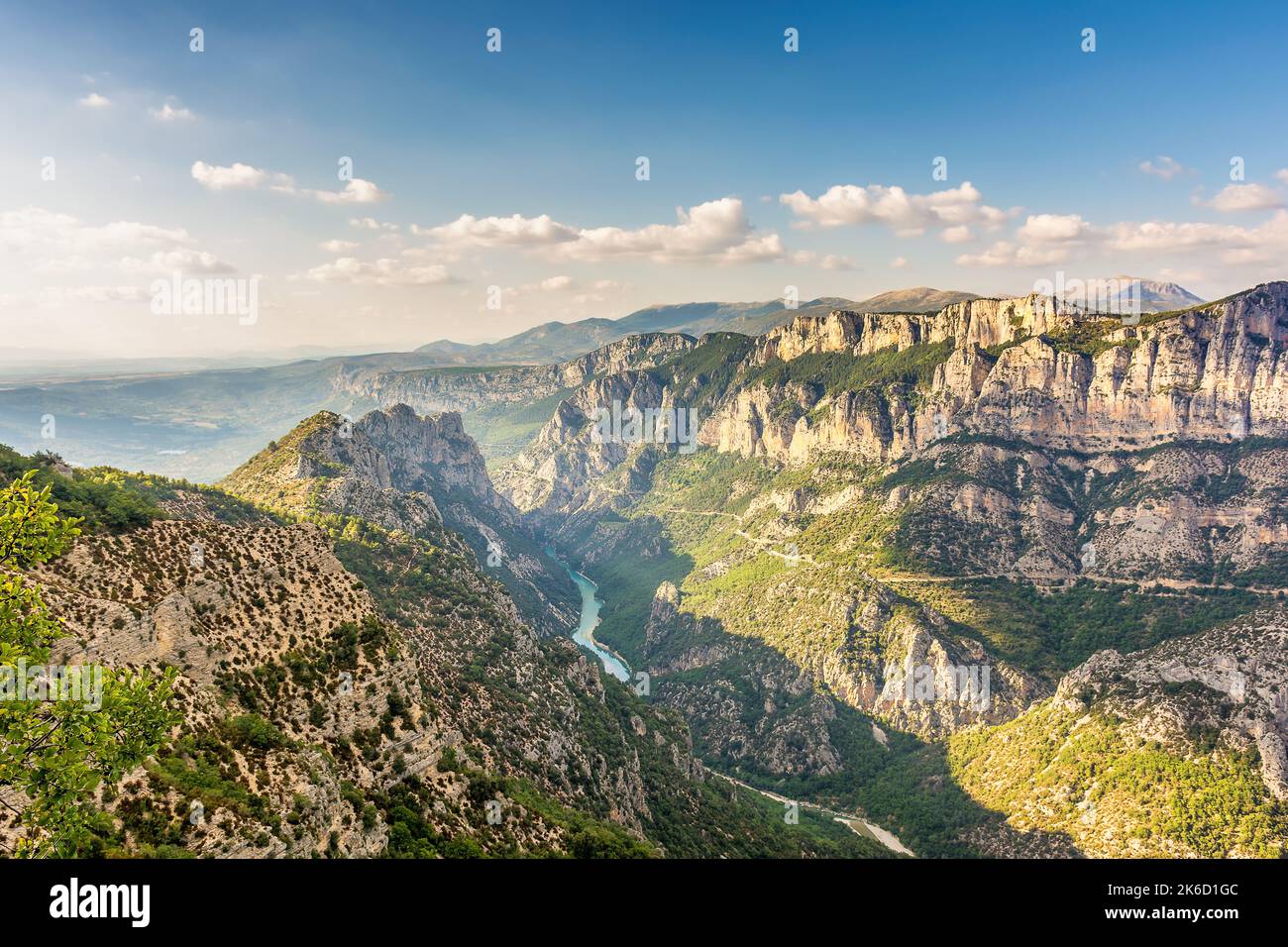 Aerial view of Verdon Canyon in Provence south of France in summer ...
