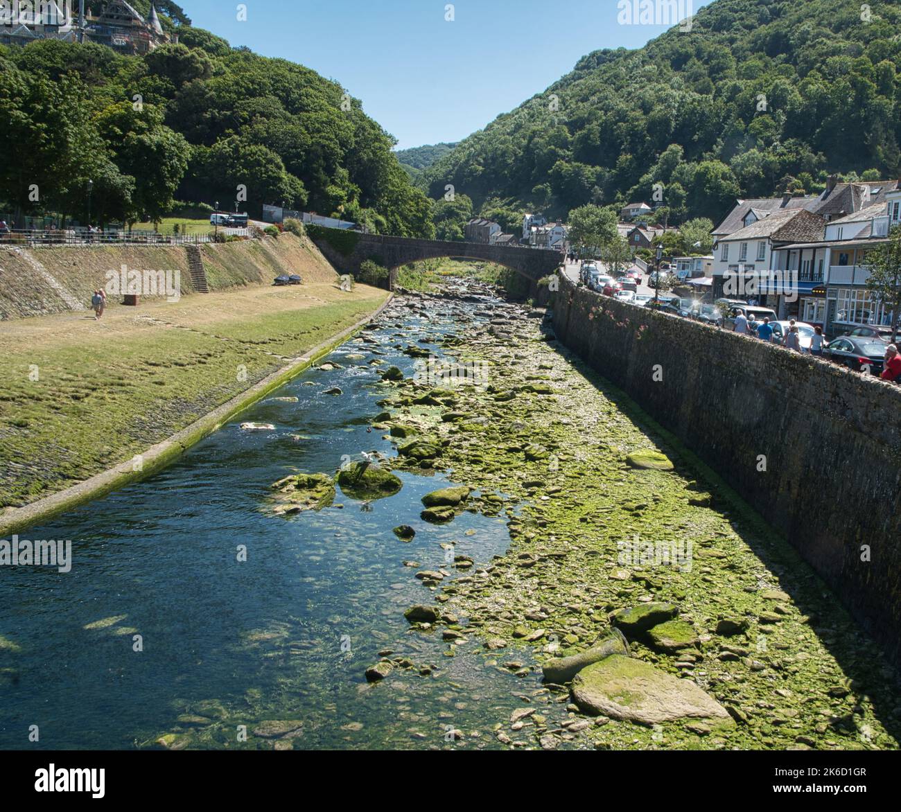 View of the East Lyn River at Lynton, North Devon Stock Photo - Alamy
