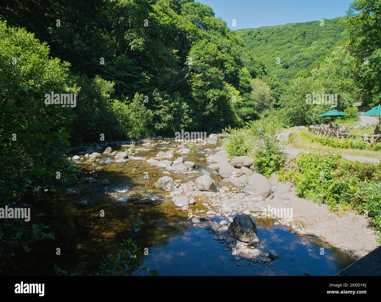 The East Lyn River at Watersmeet, Devon Stock Photo - Alamy