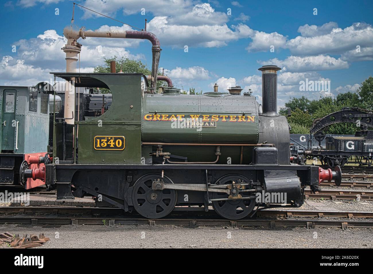 1897 Steam locomotive No. 1340 'Trojan' at Didcot Railway Centre ...