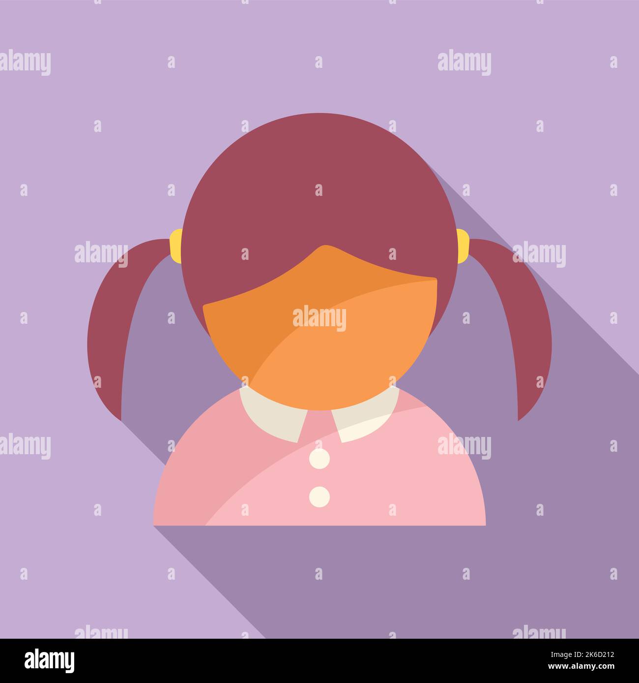 Girl age icon flat vector. Child generation. Growth life Stock Vector ...