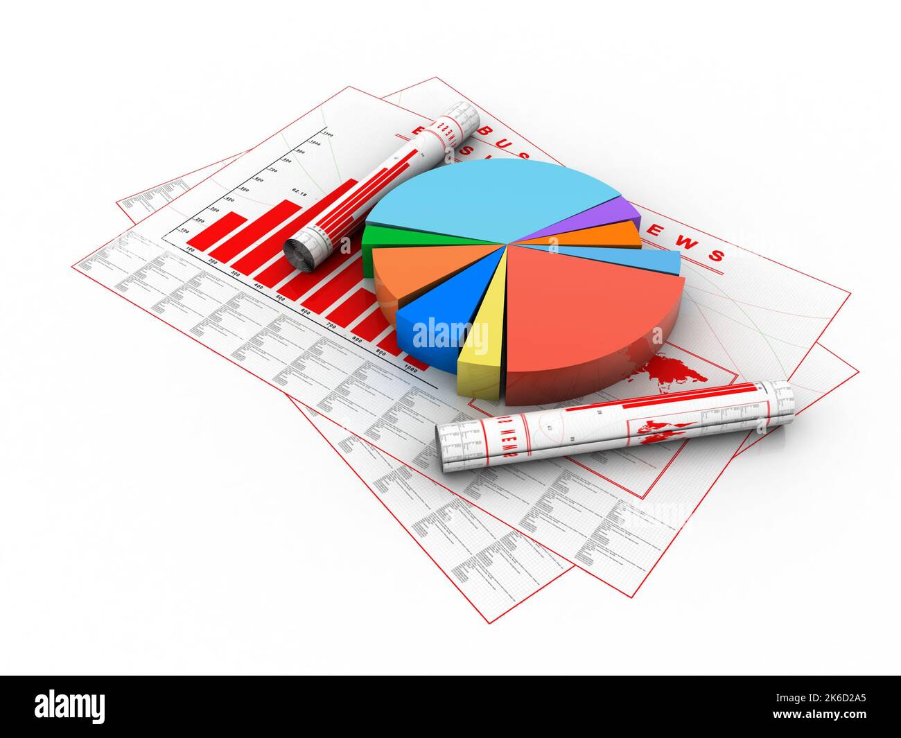 3d rendering Stock market online business concept. business Graph Stock ...