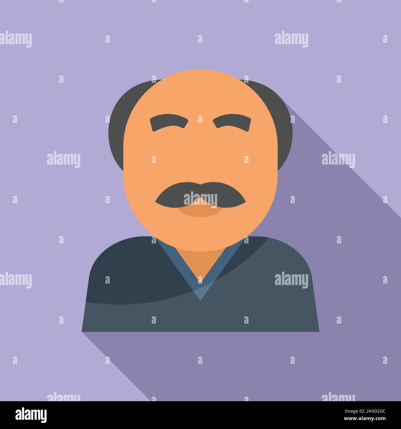 Old father icon flat vector. Adult generation. Stage growth Stock ...