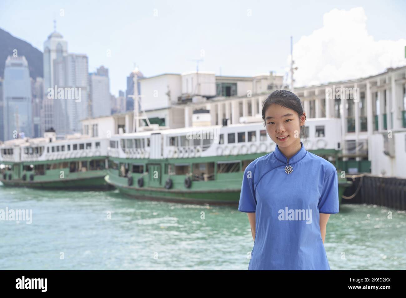 Student Ku Ping-sum, poses for a picture in Tsim Sha Tsui. Ku, a ...
