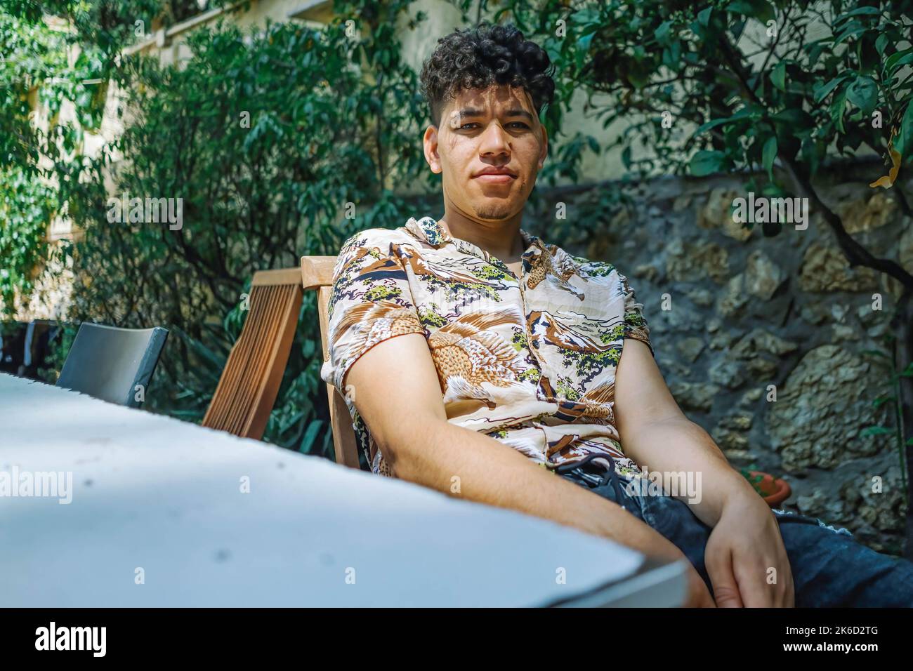 Barcelona, Spain. 21st May, 2022. Moha, who migrated from Morocco ...