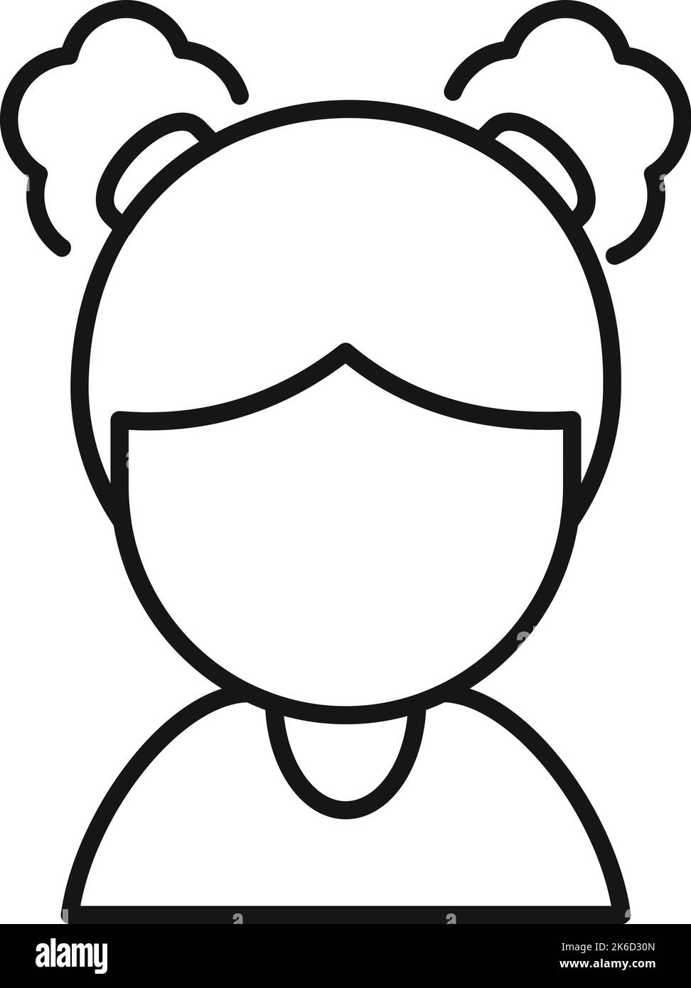 Child girl icon outline vector. Baby life. Young people Stock Vector ...